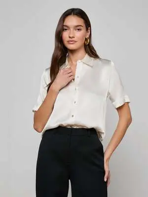 L'Agence Ellah Silk Blouse Top