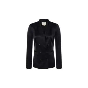 L'Agence Colin Silk Charmeuse Blazer - Black