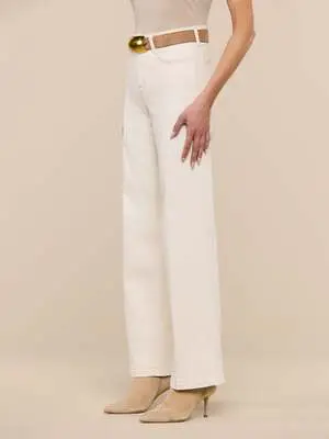 L'Agence Scottie Wide-leg Jean - Macadamia