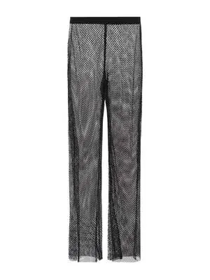 L'Agence Mesh Cover-up Pants - Black