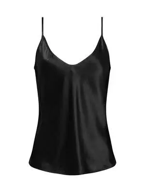 L'Agence Lexi Silk Camisole - Black