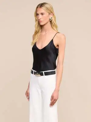 L'Agence Lexi Silk Camisole - Black