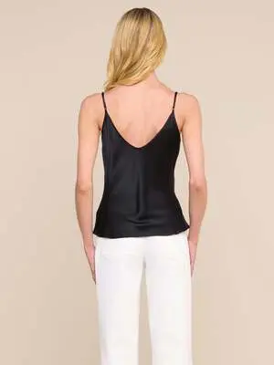 L'Agence Lexi Silk Camisole - Black