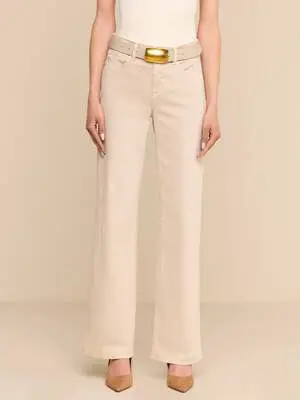 L'Agence Scottie Wide-leg Jean - Biscuit