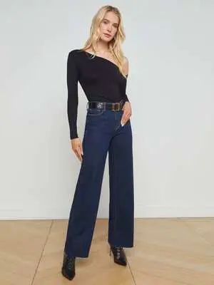 Women's Raw Hem Wide Leg Jeans