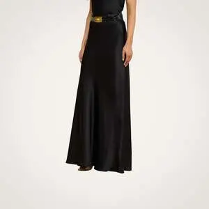 L'Agence Ryker Silk Maxi Skirt - Black