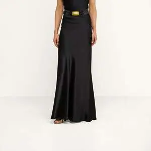 L'Agence Ryker Silk Maxi Skirt - Black