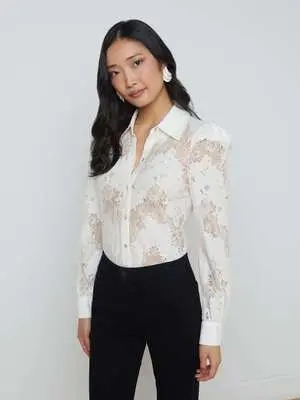 L'Agence Jenica Lace Blouse - Lace Ivory