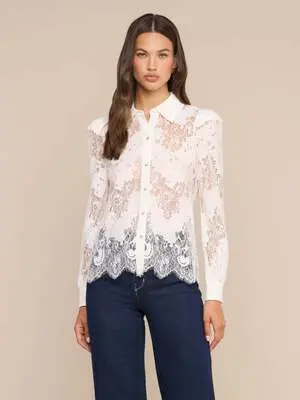 L'Agence Jenica Lace Blouse - Lace Ivory