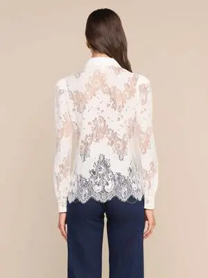 L'Agence Jenica Lace Blouse - Lace Ivory