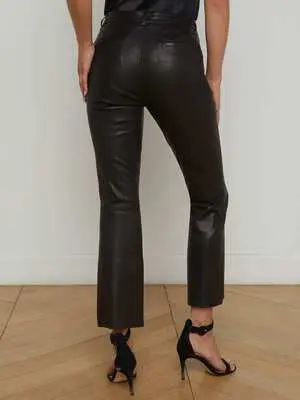 L'Agence Ketra Leather Bootcut Trousers