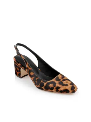 L'Agence Elaina Leopard Slingback