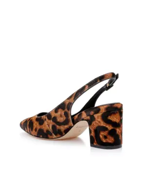 L'Agence Elaina Leopard Slingback