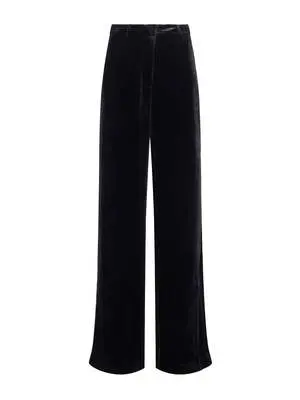 L'Agence Pilar Velvet Wide-leg Pants