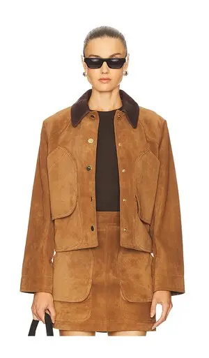 Veronica Beard Cropped Barn Jacket - Brown