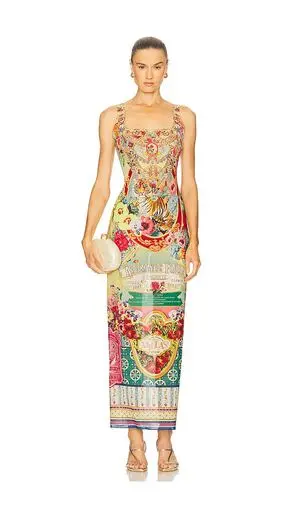 Camilla Square Neck Long Dress