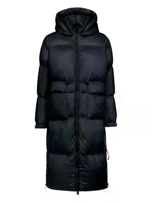 AFTER/LABEL Hooded Quilted Puffer Coat - Black