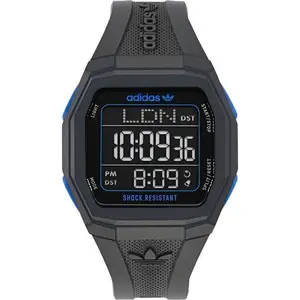 Adidas Tech 1 Gmt Silicone Strap Watch - Black