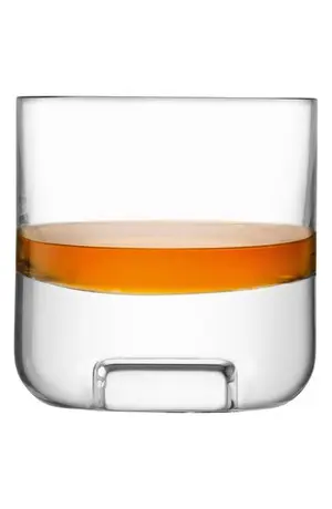 LSA Cask Whiskey Decanter & Set Of 2 Glass Tumblers