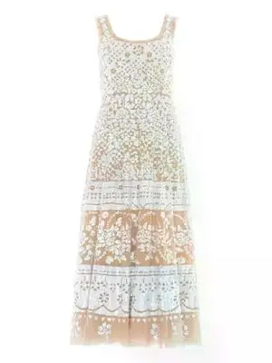NEEDLE & THREAD Sequin-embellished Midi Dress
