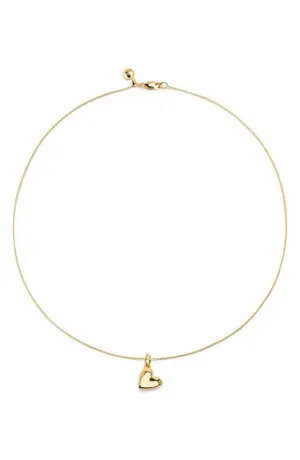 Monica Vinader Heart Pendant Chain Necklace - 18ct Gold Vermeil