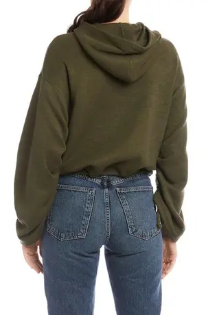 Fifteen Twenty Makenna Ruched Sleeve Hoodie