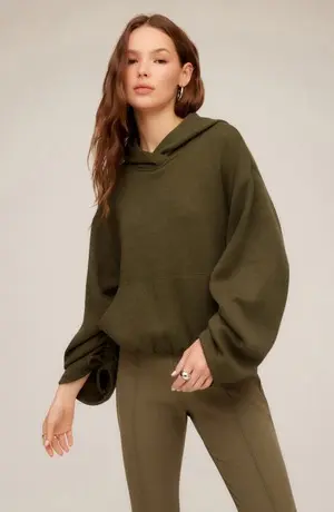 Fifteen Twenty Makenna Ruched Sleeve Hoodie