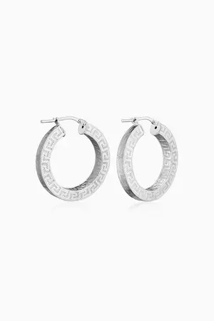 ORADINA Olympia Sterling Silver Hoop Earrings Silver