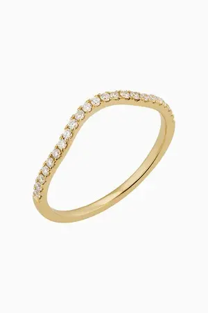 ORADINA 10k Gold Diamond Stack Ring