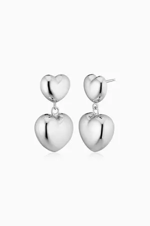 ORADINA Sterling Lover Drop Earrings - Silver