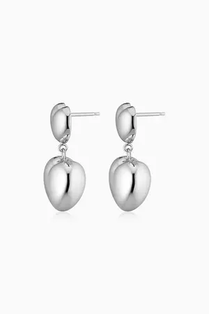 ORADINA Sterling Lover Drop Earrings - Yellow Gold