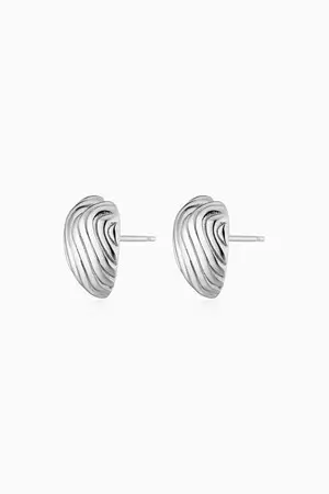 ORADINA Sterling Heart Stud Earrings