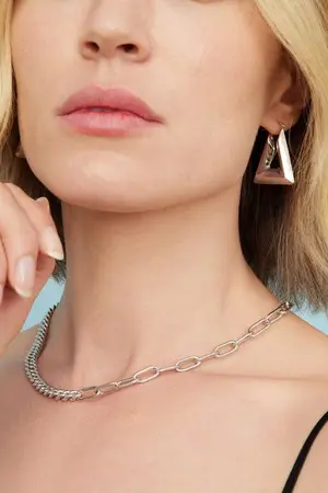ORADINA Sterling Peak Hoop Earrings