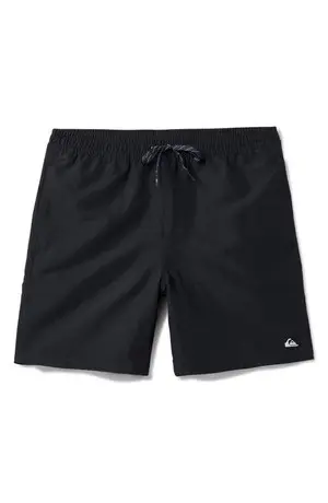 Quiksilver Everyday 17" Solid Stretch Swim Trunks - Black