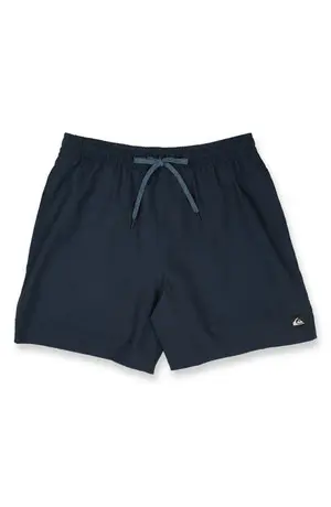 Quiksilver Everyday 17" Solid Stretch Swim Trunks - Total Eclipse