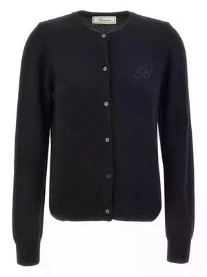 Blumarine Embroidered Logo Button Cardigan