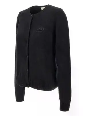 Blumarine Embroidered Logo Button Cardigan