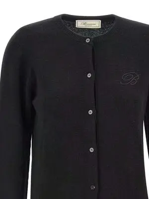 Blumarine Embroidered Logo Button Cardigan