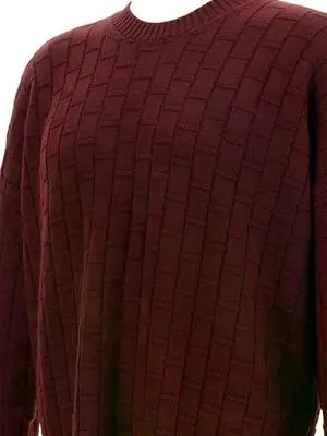 Plan C Ribbed Checked Sweater