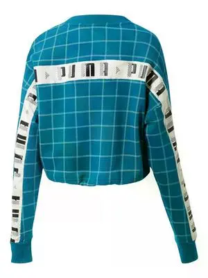 PUMA Grid-pattern Sweatshirt With Drawstring Hem