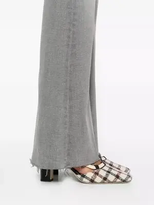 MOTHER Fray Hem Flare Leg Jeans - Grey