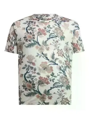 Etro Floral-print T-shirt - Neutrals