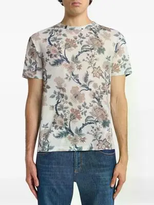 Etro Floral-print T-shirt - Neutrals
