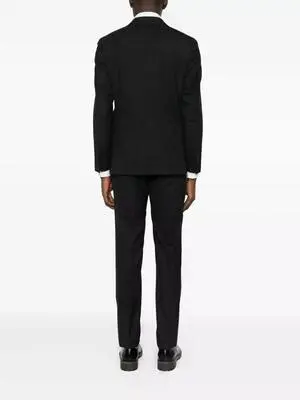 Tagliatore Button Wool Suit - Black
