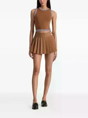 Alice + Olivia Pleated Side-stripe Skort