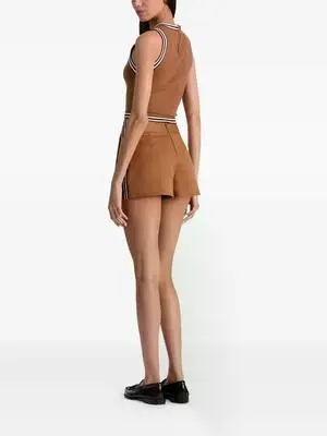 Alice + Olivia Pleated Side-stripe Skort