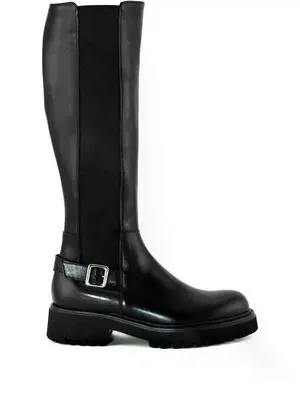 GUGLIELMO ROTTA Buckle-detail Leather Knee High Boots