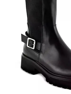 GUGLIELMO ROTTA Buckle-detail Leather Knee High Boots