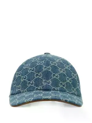 Gucci Gg Denim Baseball Cap - Blue