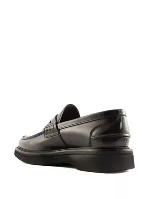 GREEN GEORGE Leather Penny Bar Loafers
